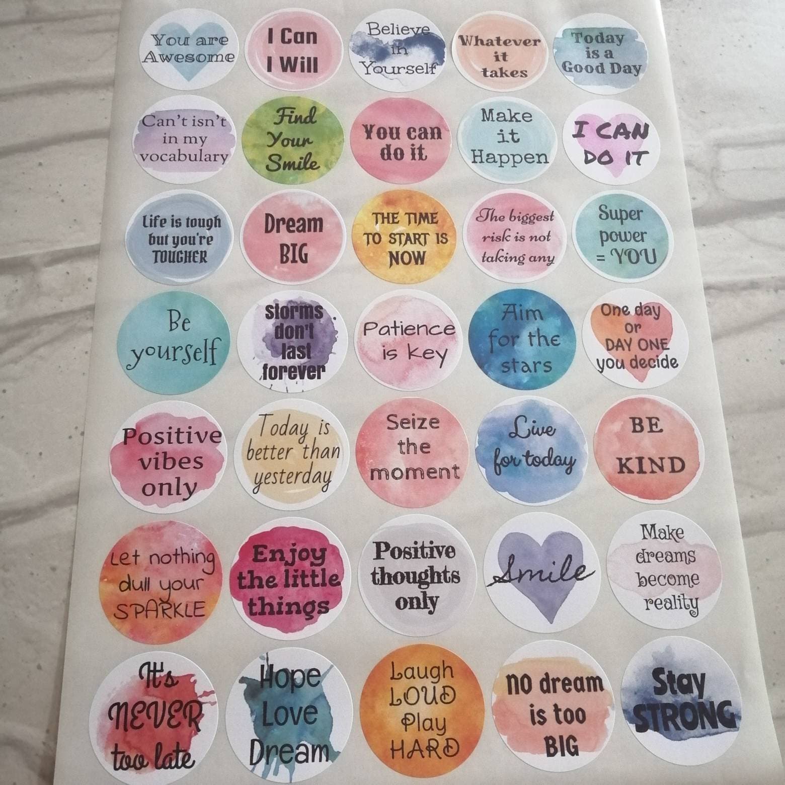 Motivational Positive Attitude Stickers. – Bluesky's creation